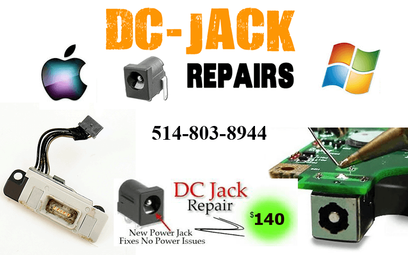 Power Jack Repair DC Power Jack Repair Laptop Montreal Laval